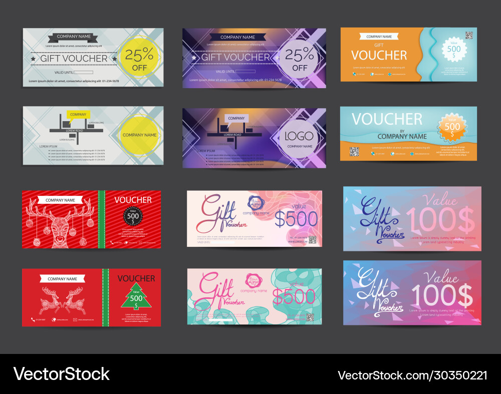 Gift voucher template Royalty Free Vector Image