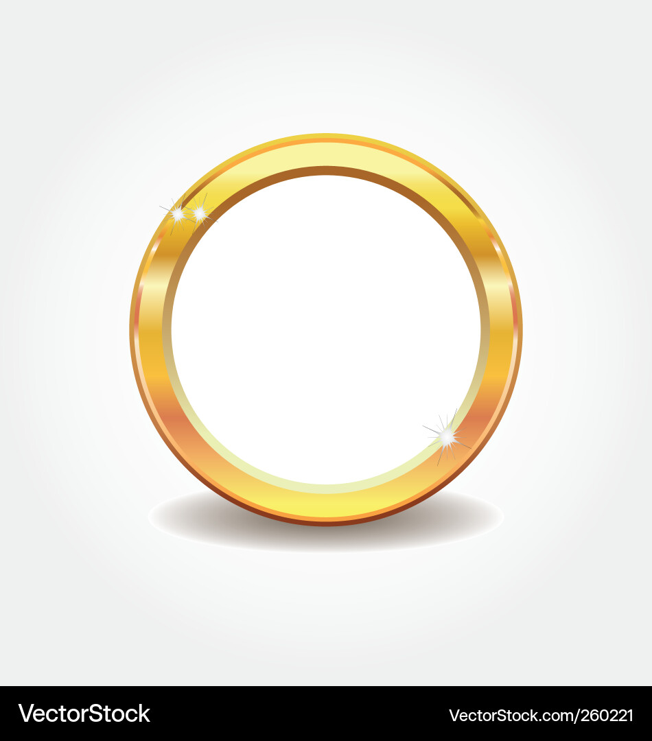 Golden Ring Icon Royalty Free Vector Image - VectorStock