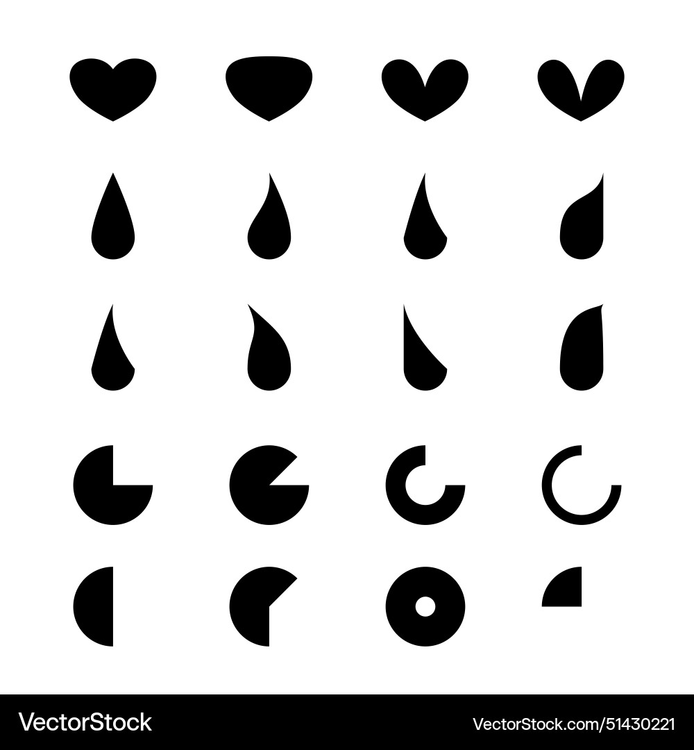 Heart tear and pie shape has been transformed Vector Image