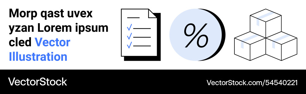 Modern design with checklist percentage sign Vector Image