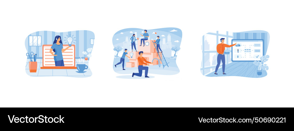 Online assistant virtual help service people Vector Image