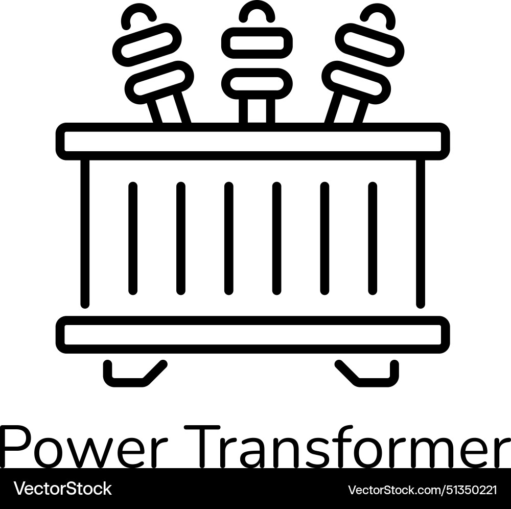 Power transformer Royalty Free Vector Image - VectorStock