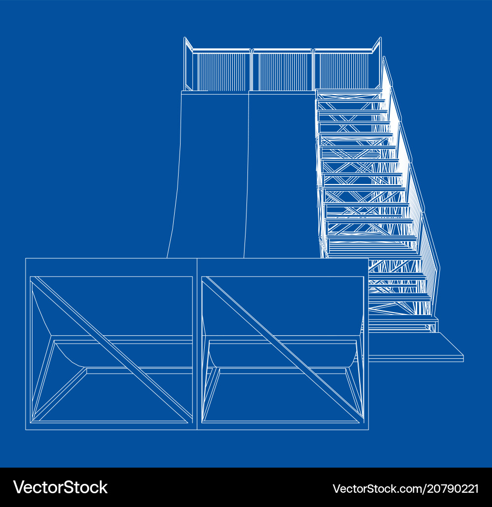 Ramp concept outline Royalty Free Vector Image