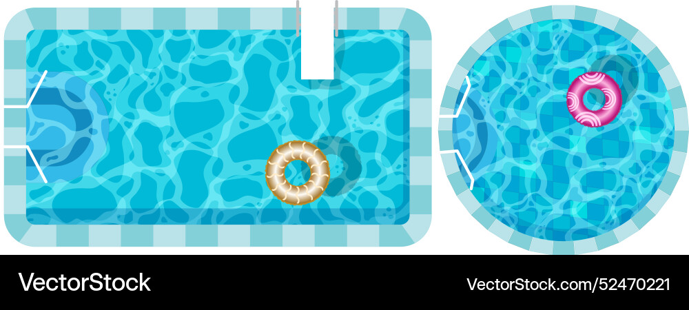 Realistic swimming pool bottom with blue water Vector Image