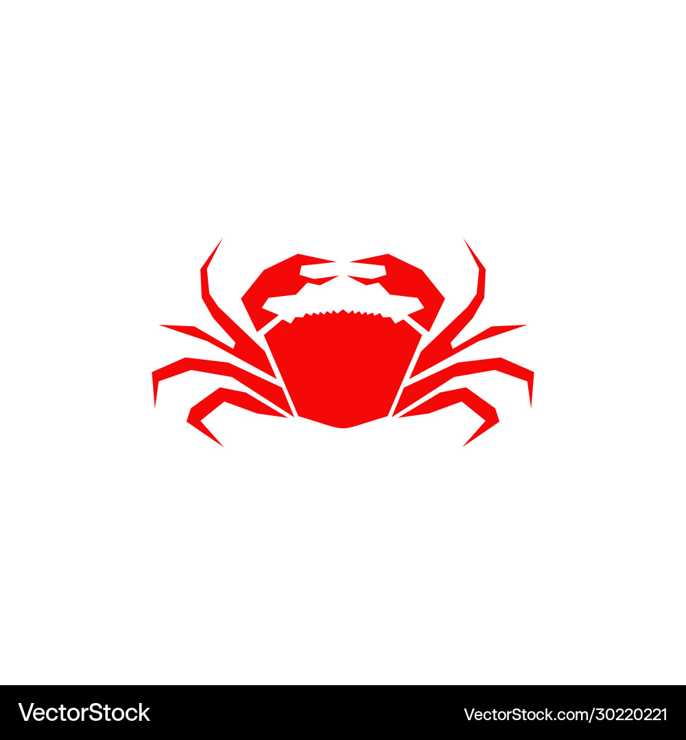 Red crab logo icon design template Royalty Free Vector Image