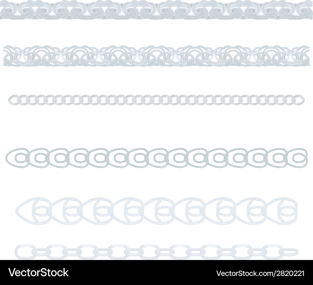 Silver chain Royalty Free Vector Image - VectorStock