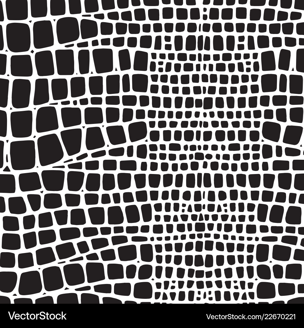Snake Skin Texture - Black & White Royalty Free Vector