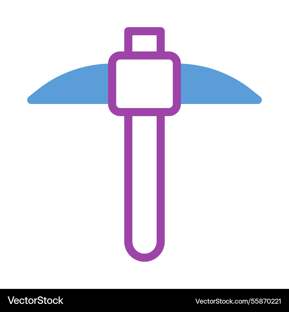Stylized mining pickaxe icon graphic Royalty Free Vector