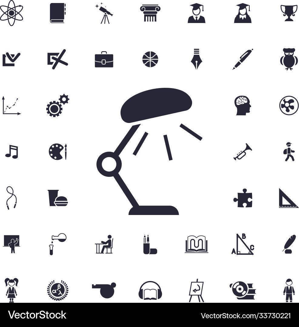 Table lamp icon Royalty Free Vector Image - VectorStock