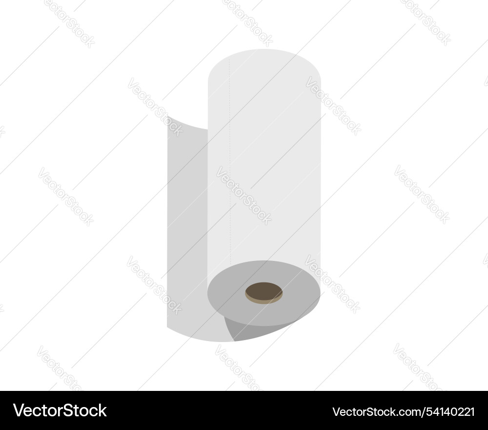 Textile roll icon paper tube design for kitchen Vector Image