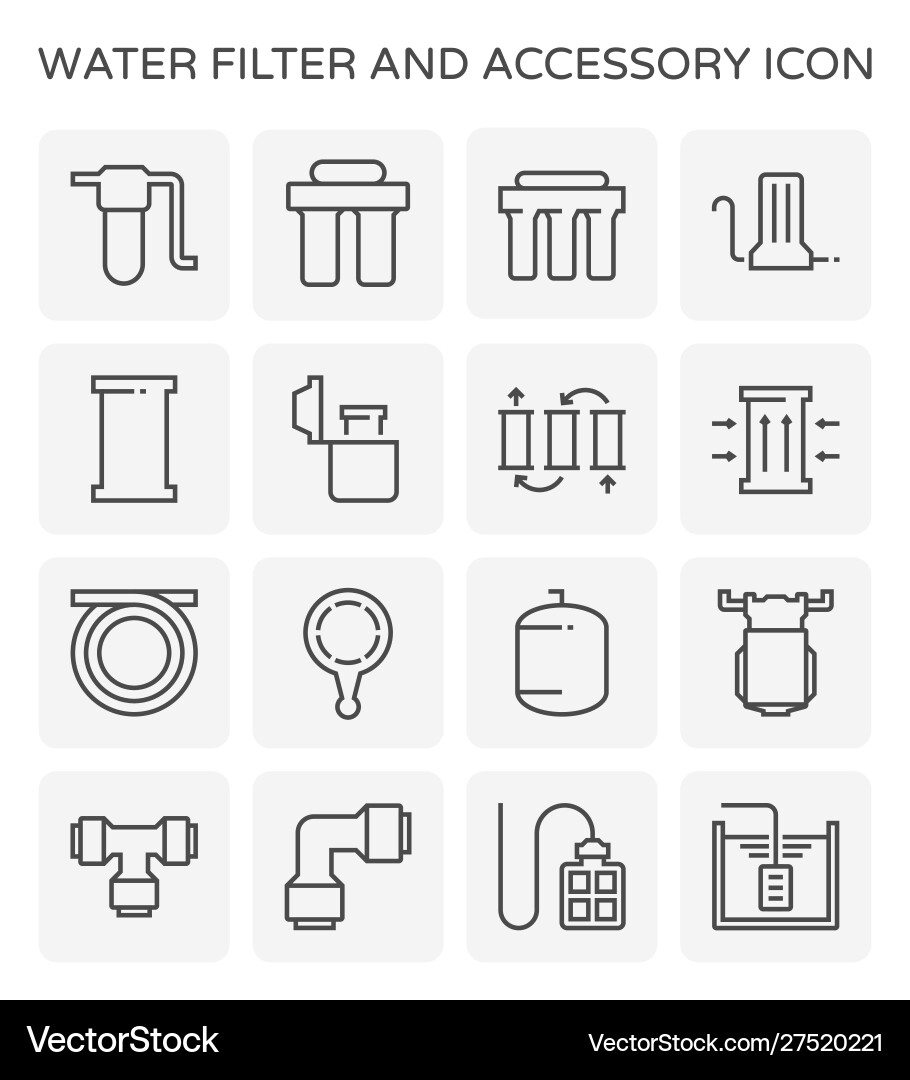 Water filter icon Royalty Free Vector Image - VectorStock