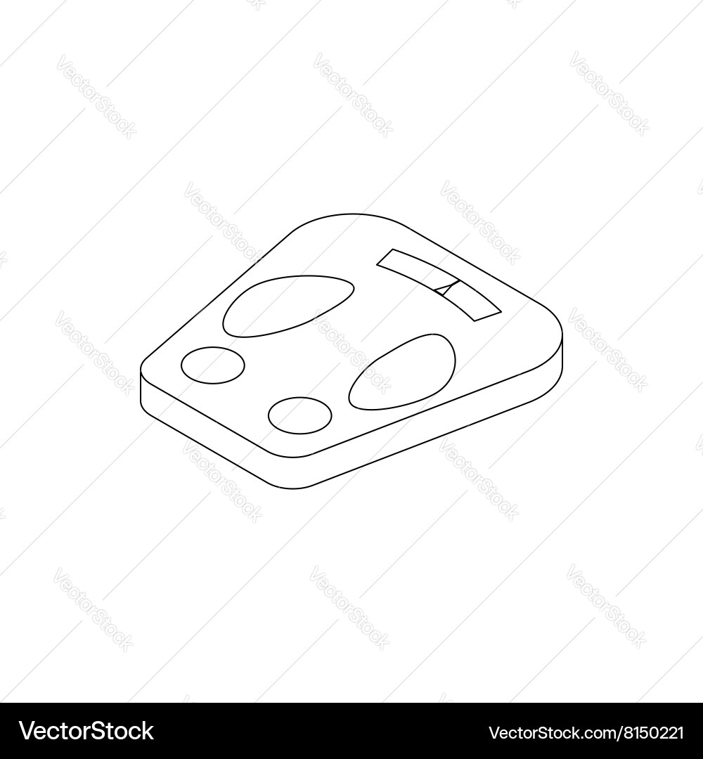 Weight scale icon isometric 3d style Royalty Free Vector