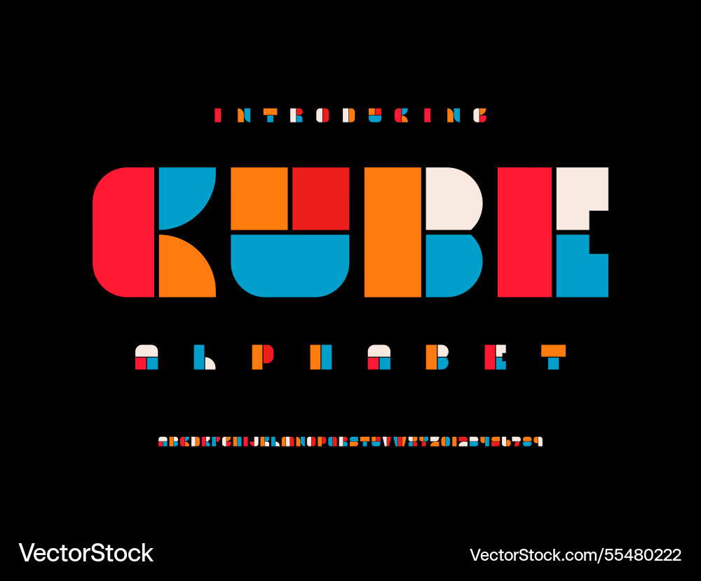 Abstract alphabet Royalty Free Vector Image - VectorStock
