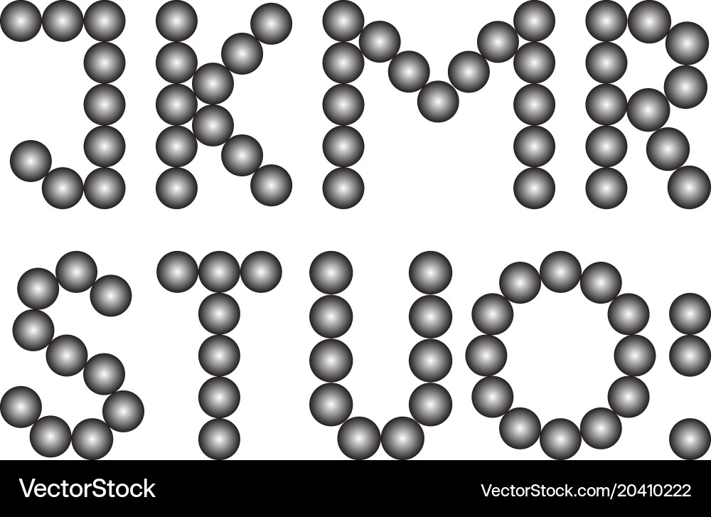 Ball Font Typography Royalty Free Vector Image