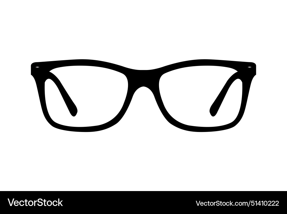 Black glasses on white background Royalty Free Vector Image