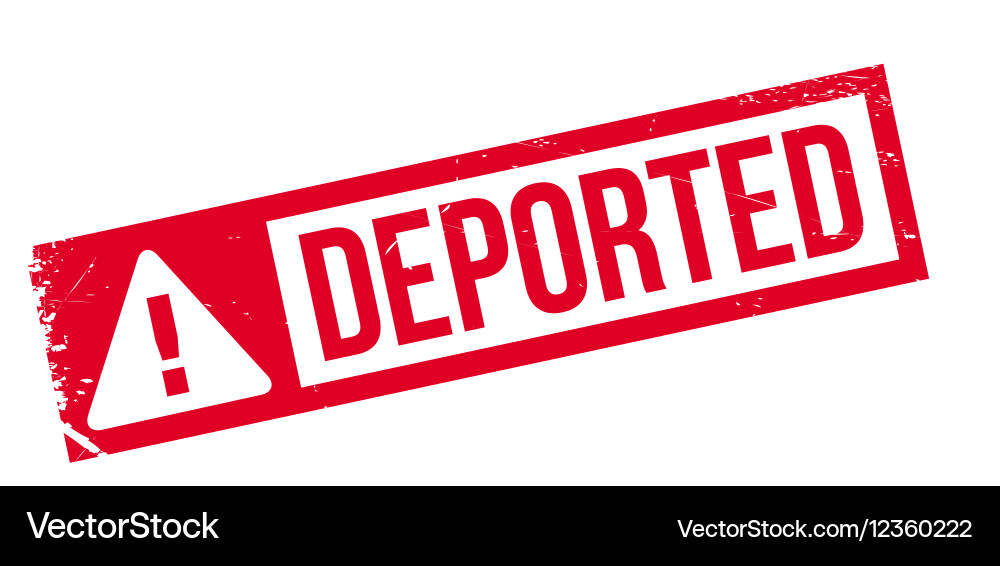 Deported rubber stamp Royalty Free Vector Image