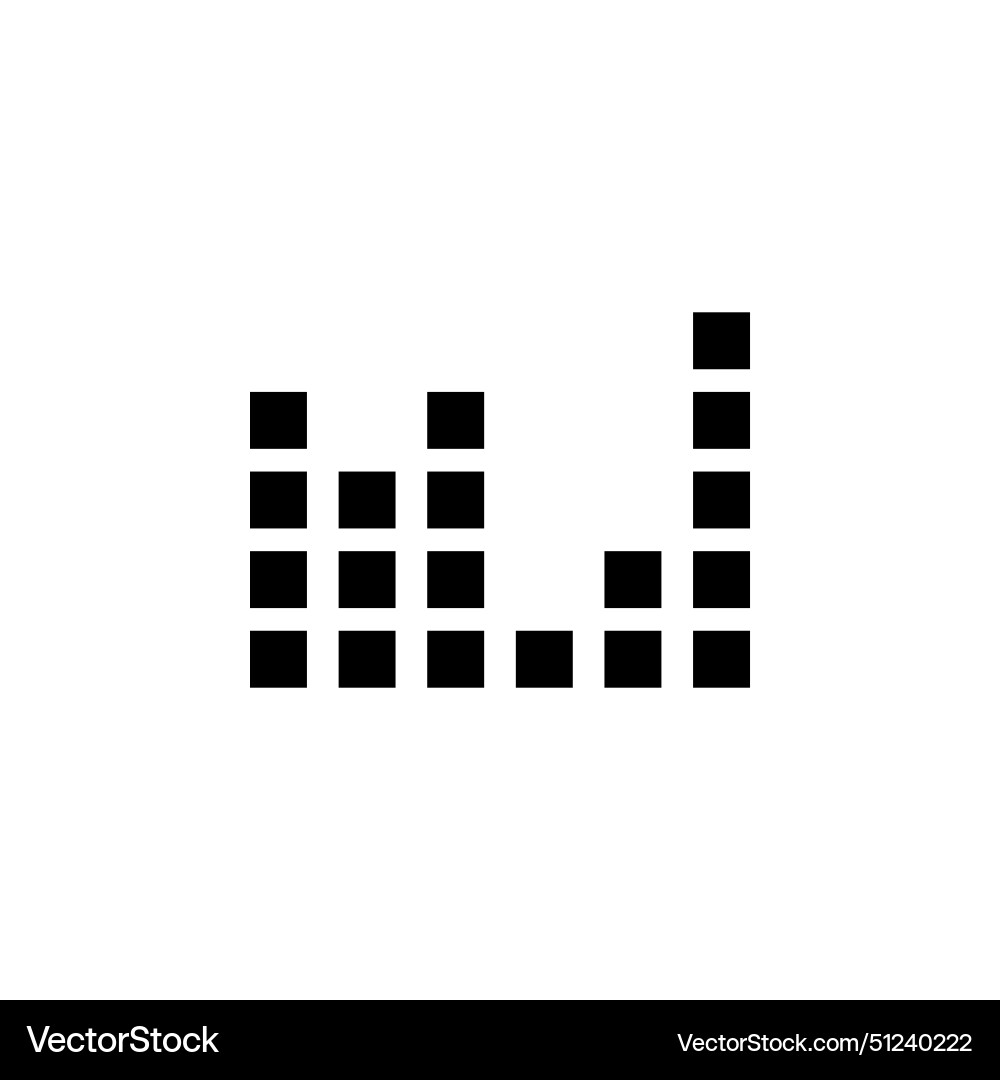 Frequency sound wave music equalizer flat icon Vector Image