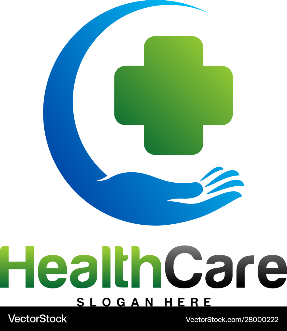 Health care logo design concept Royalty Free Vector Image