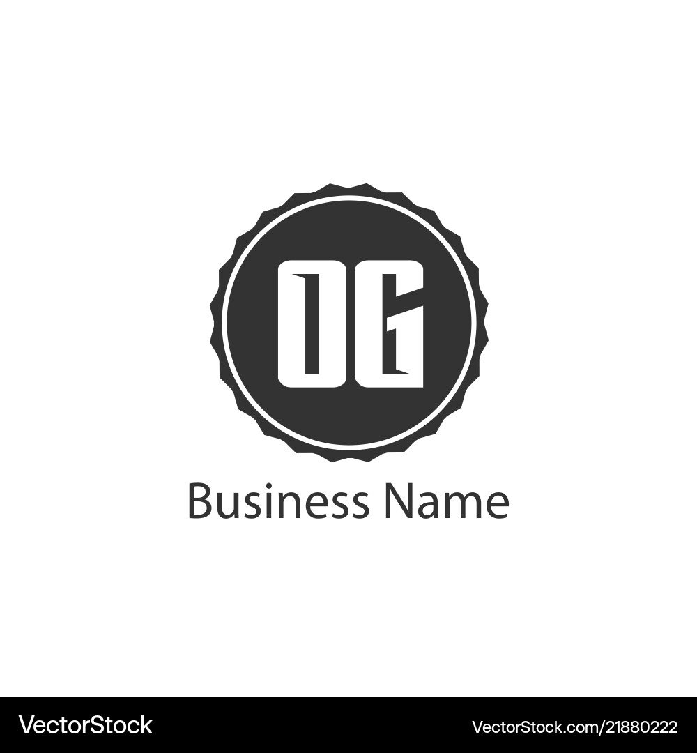 Initial letter og logo template design Royalty Free Vector