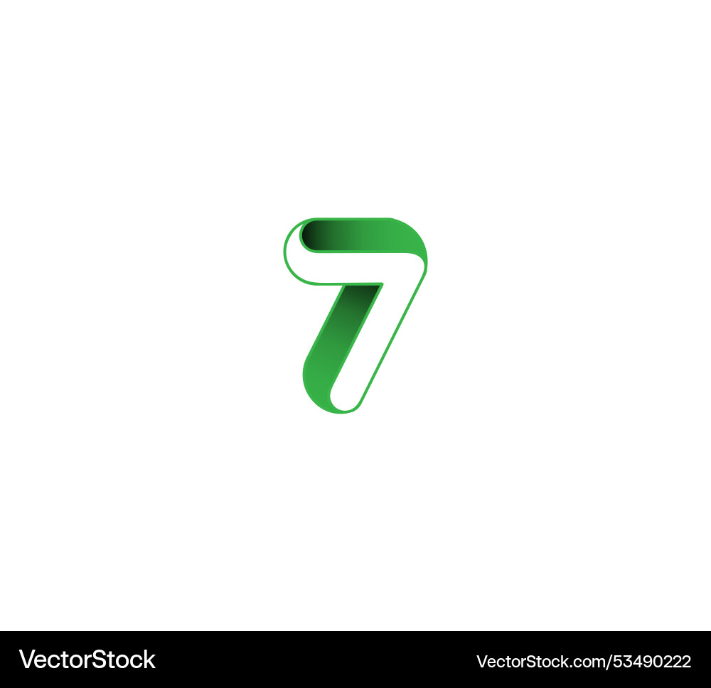 Number 7 professional logo design with eps 10 Vector Image