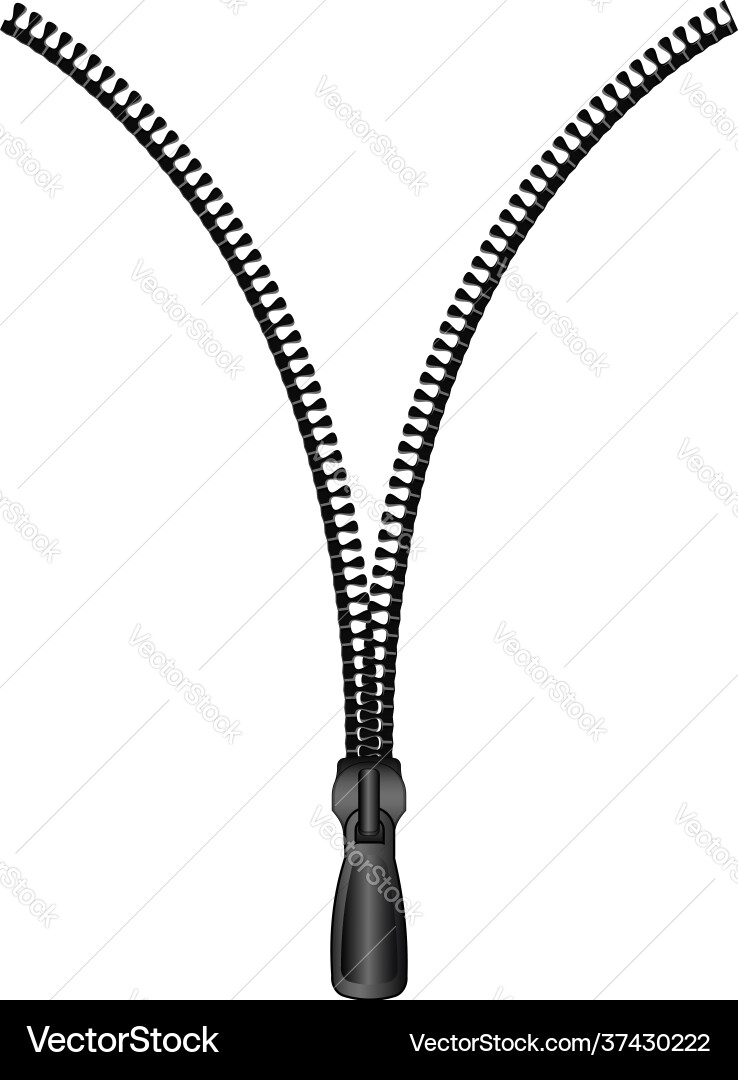 Open zipper icon cartoon style Royalty Free Vector Image