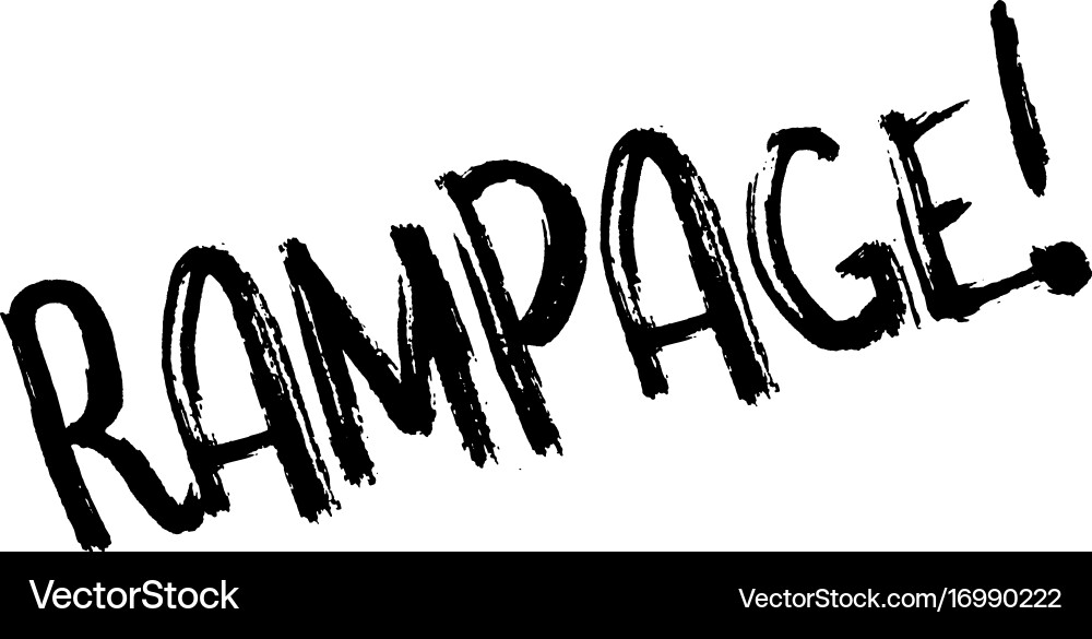 Rampage rubber stamp Royalty Free Vector Image