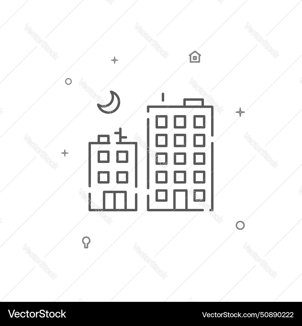 Residential area simple line icon symbol Vector Image