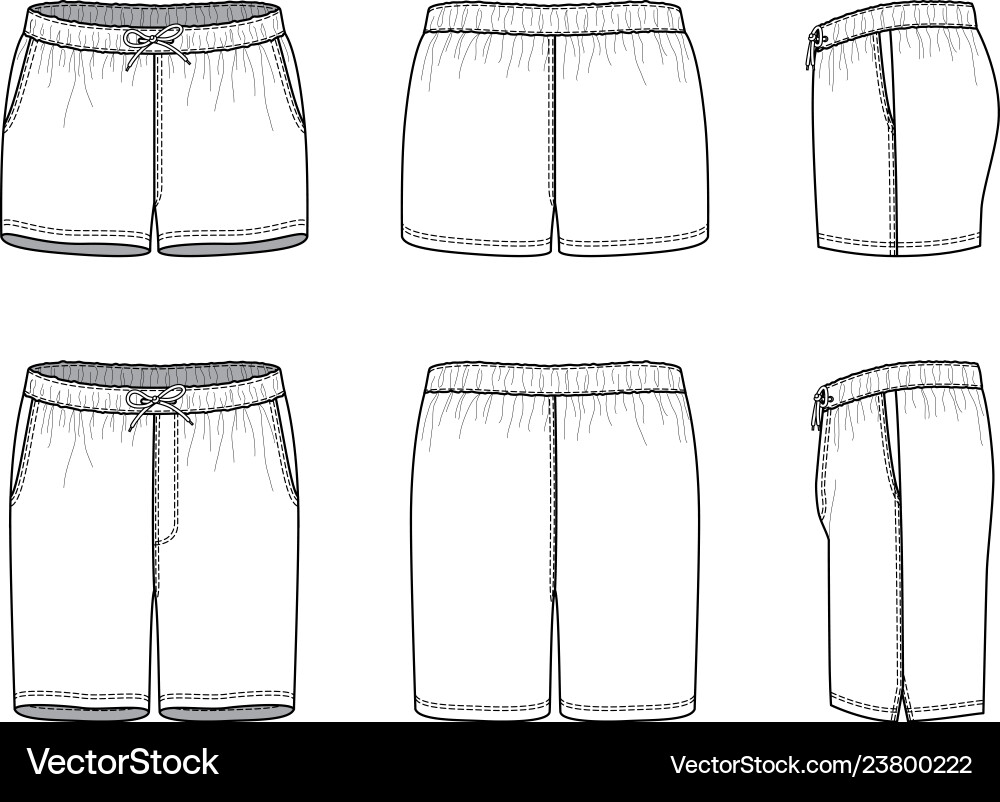 Swimming Shorts Templates Royalty Free Vector Image