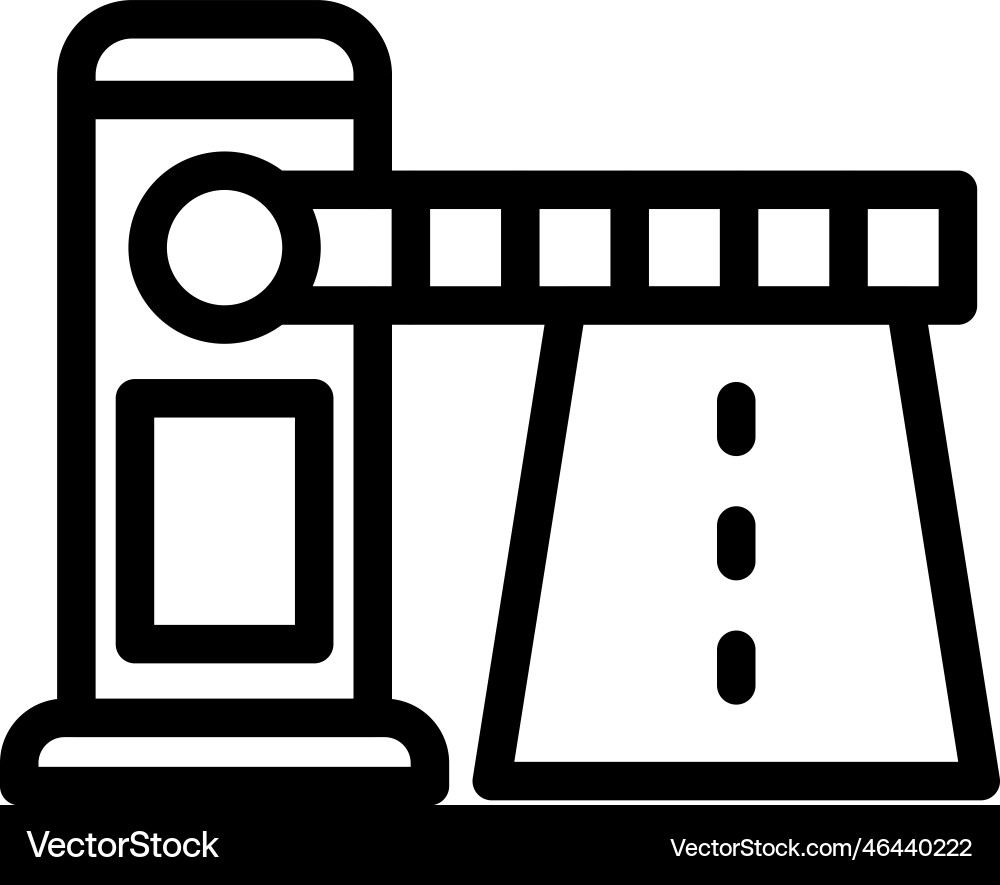 Toll road thick line icon for personal Royalty Free Vector
