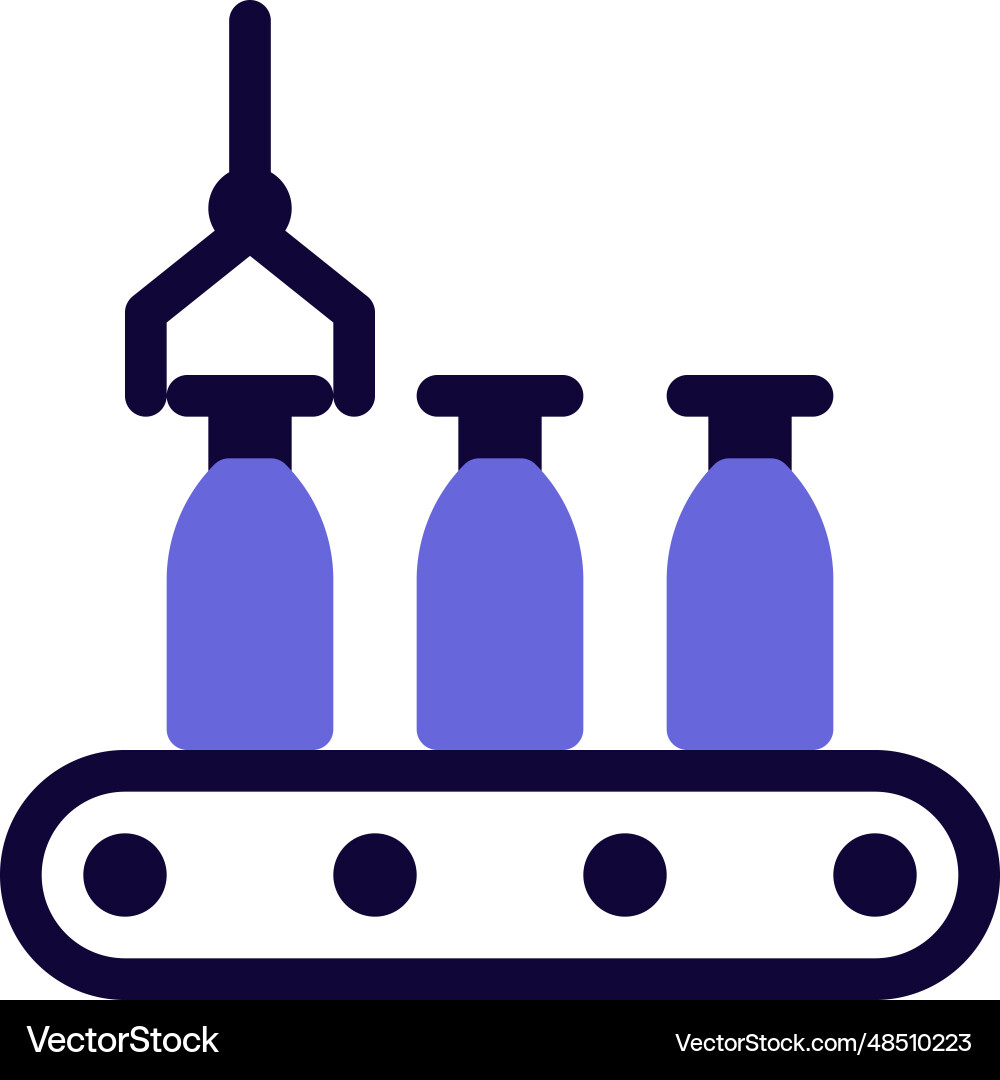 Assembly line a production process machine Vector Image