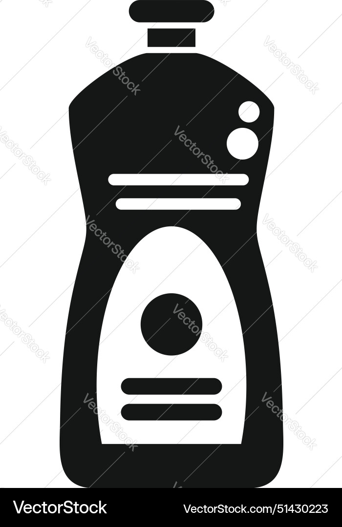 Black and white detergent bottle icon Royalty Free Vector