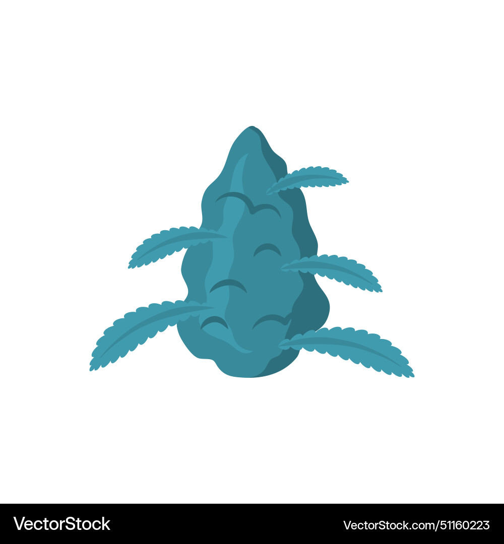 Cartoon color flowers bud marijuana cbd concept Vector Image