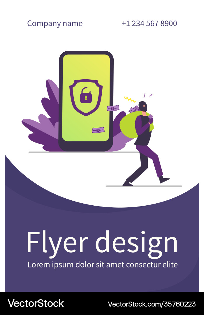 Criminal hacking personal data Royalty Free Vector Image