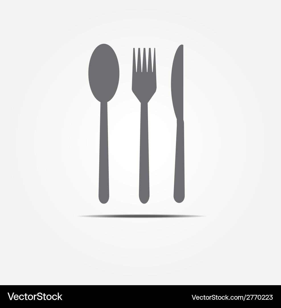 Cutlery Icons - Spoon, Fork, Knife Royalty Free Vector Image
