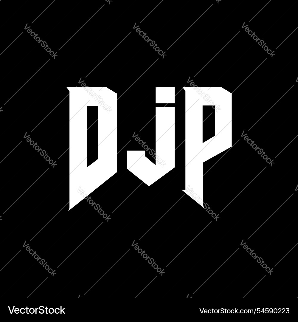 Djp letter logo design for technology company Vector Image