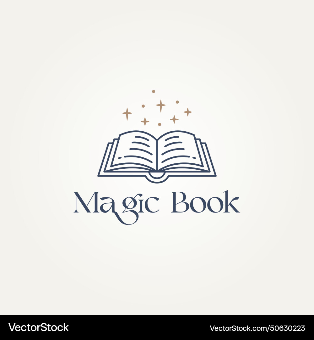 Fantasy Book with Magic Star Royalty Free Vector Image