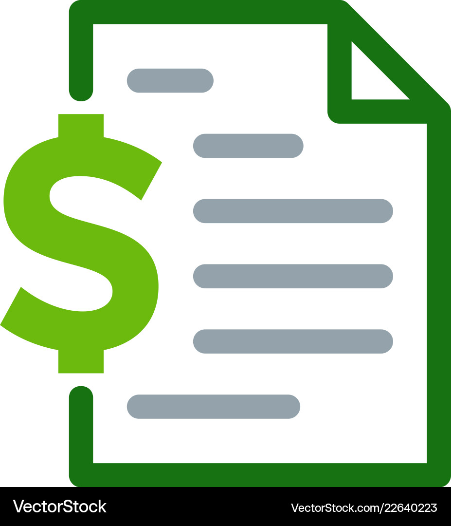 Finance document logo icon design Royalty Free Vector Image