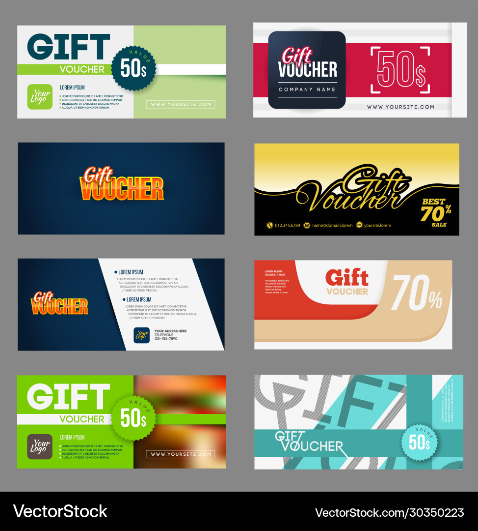 Geschenkgutschein Vorlage Lizenzfreies Vektorbild