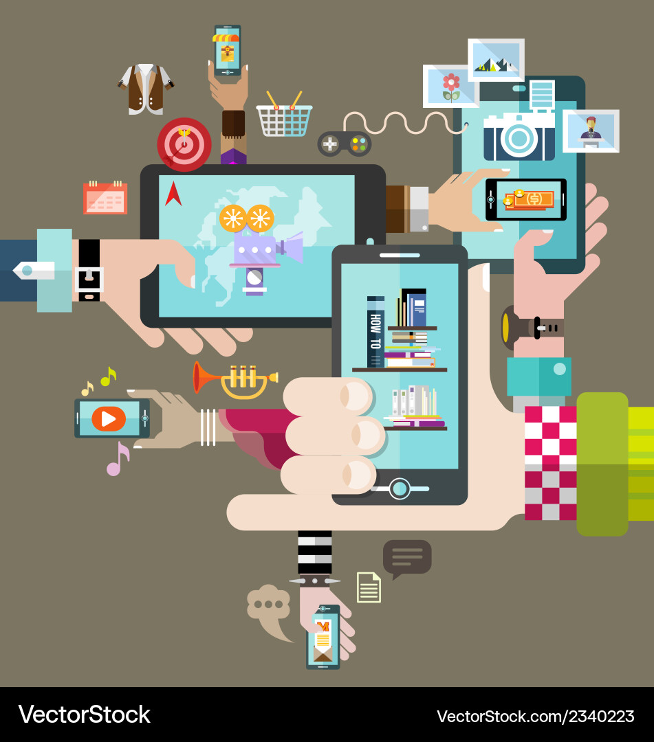 Hand hold mobile device tablet pc with application