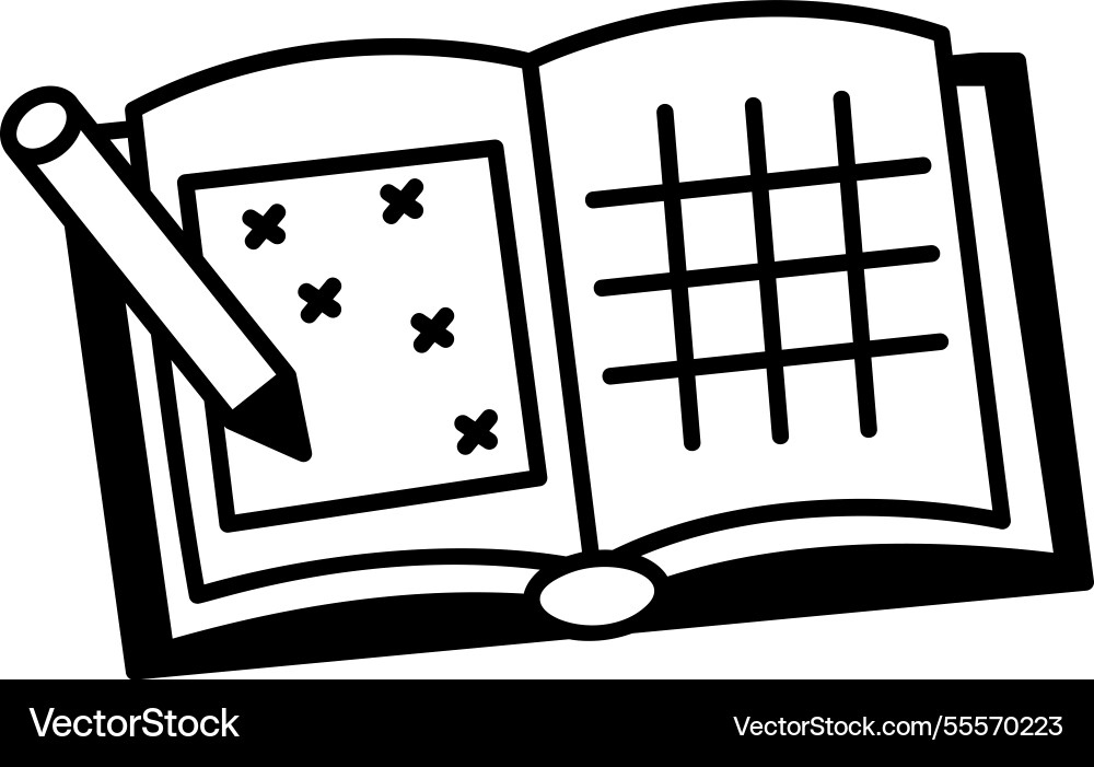 Homework icon in doodle style Royalty Free Vector Image