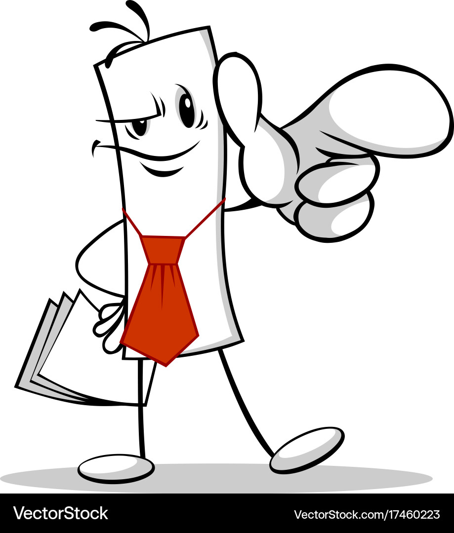 Man pointing a finger Royalty Free Vector Image