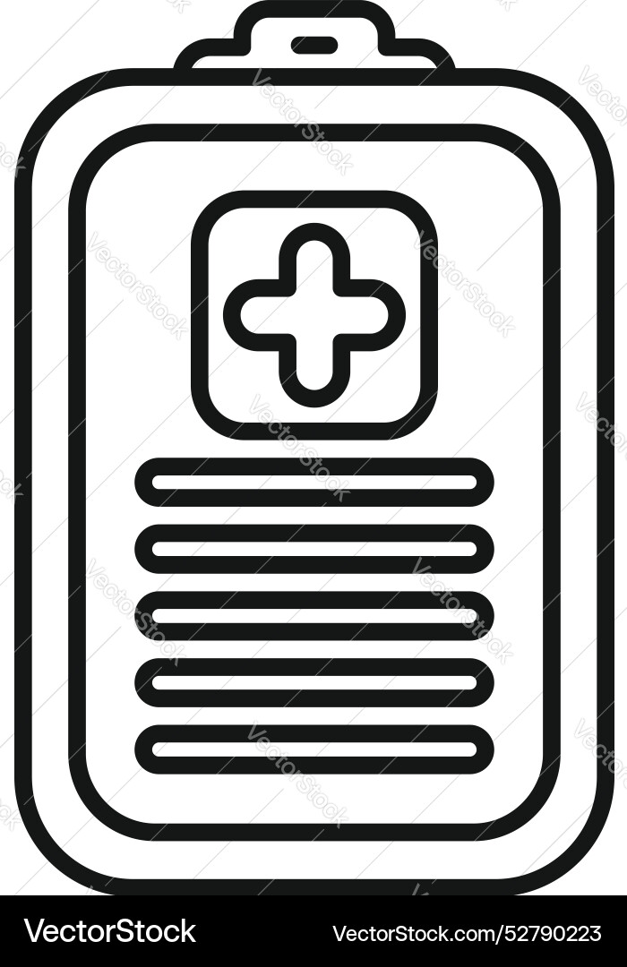 Medical history icon showing patient data Vector Image