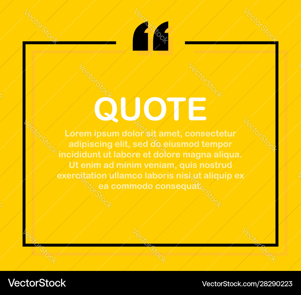 Quote frames blank template with print Royalty Free Vector