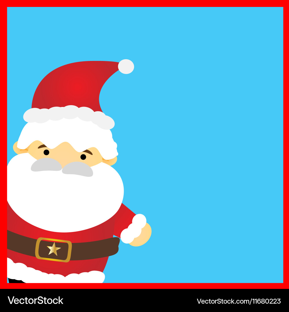 Santa claus on blue background Royalty Free Vector Image