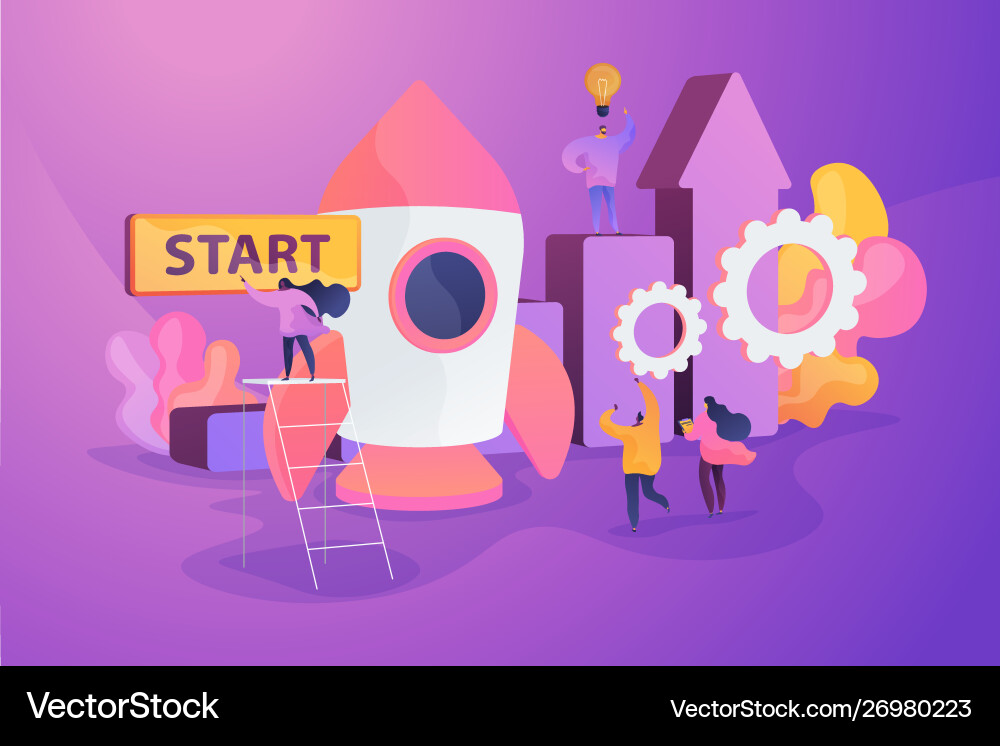 Startup accelerator concept Royalty Free Vector Image