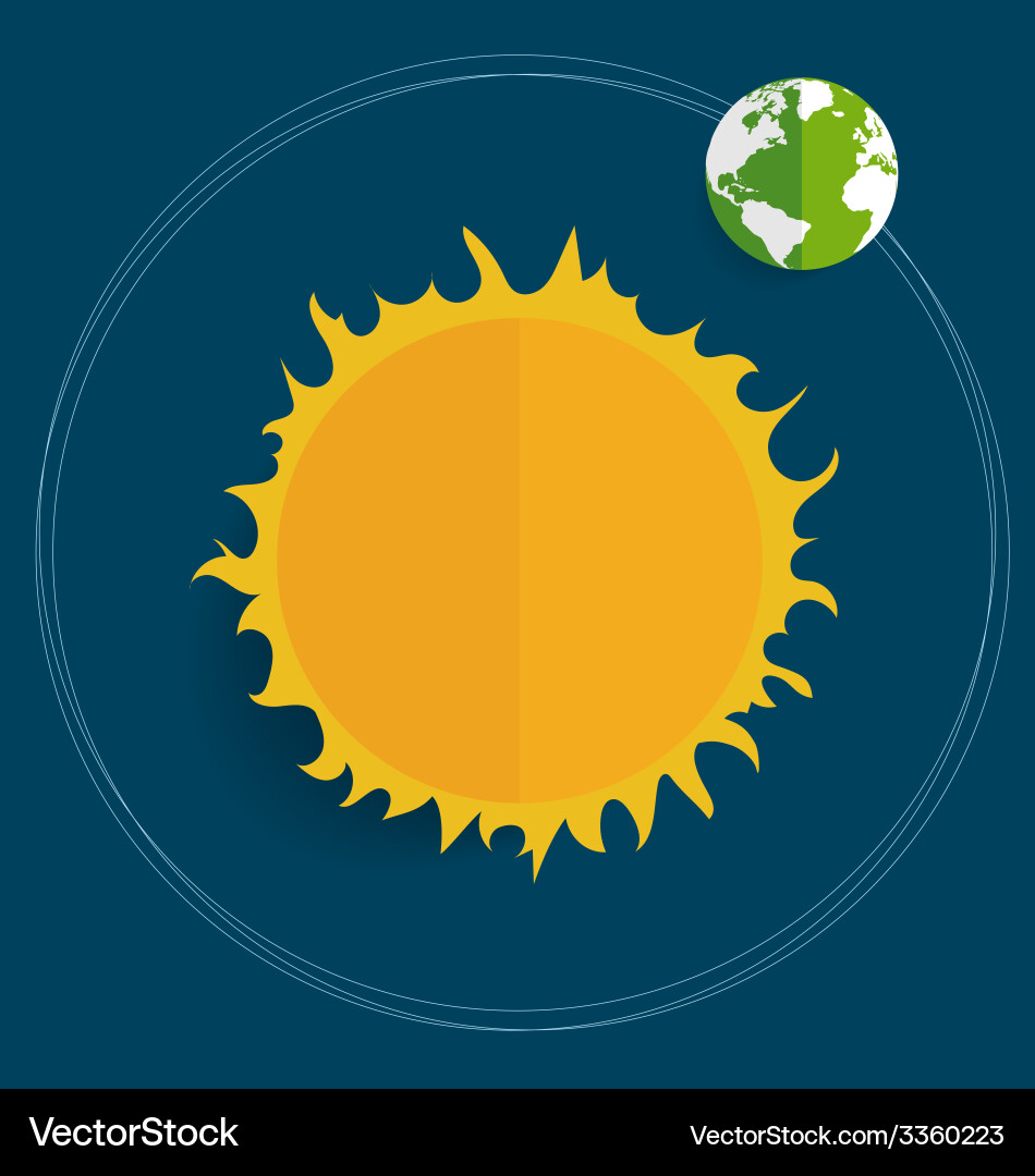 Sun and globe Royalty Free Vector Image - VectorStock
