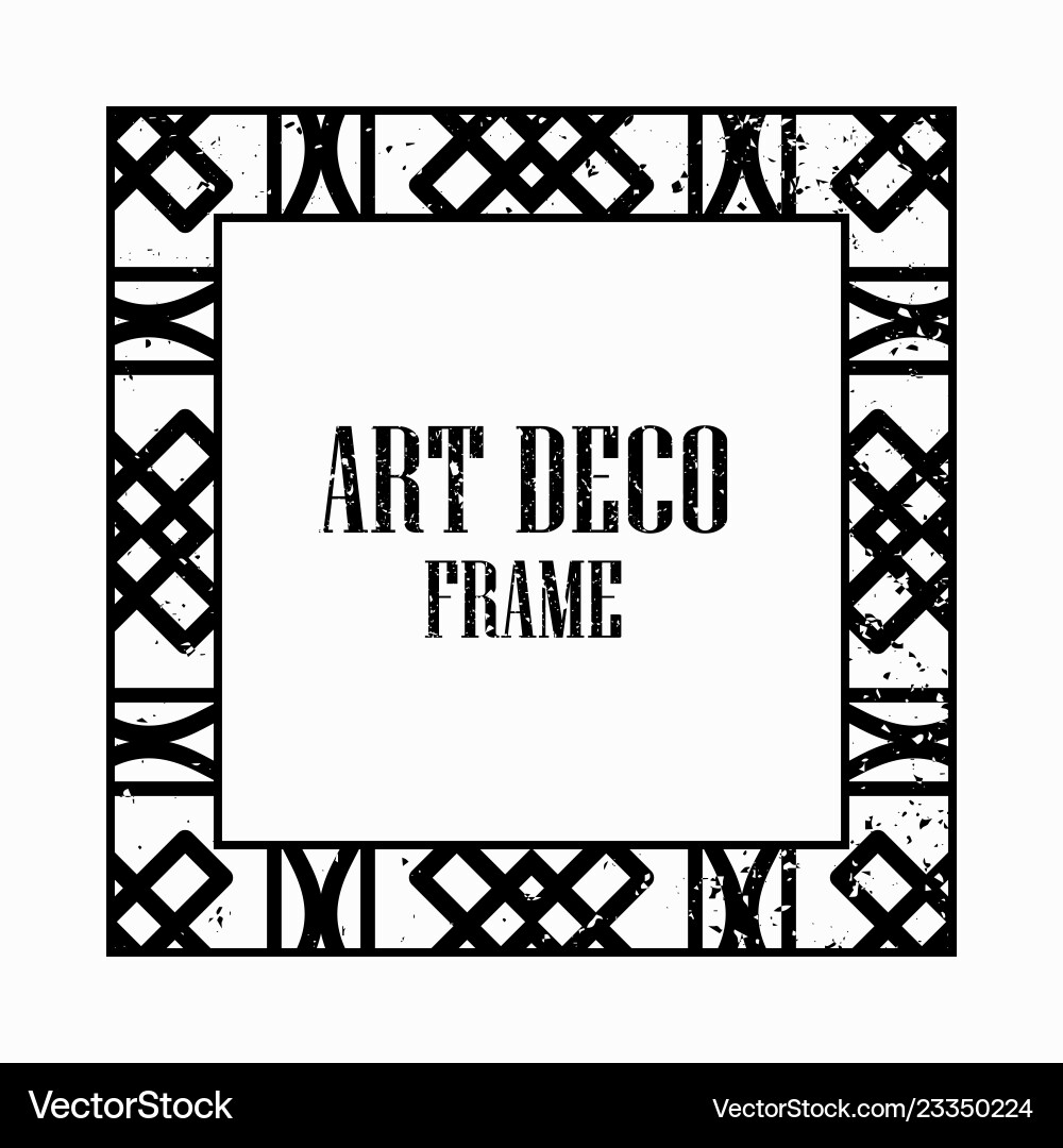 Art deco vintage frame Royalty Free Vector Image