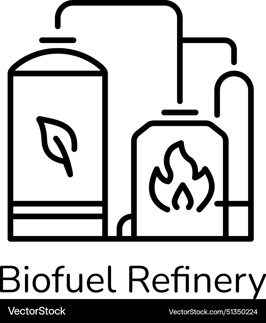 Biofuel refinery Royalty Free Vector Image - VectorStock