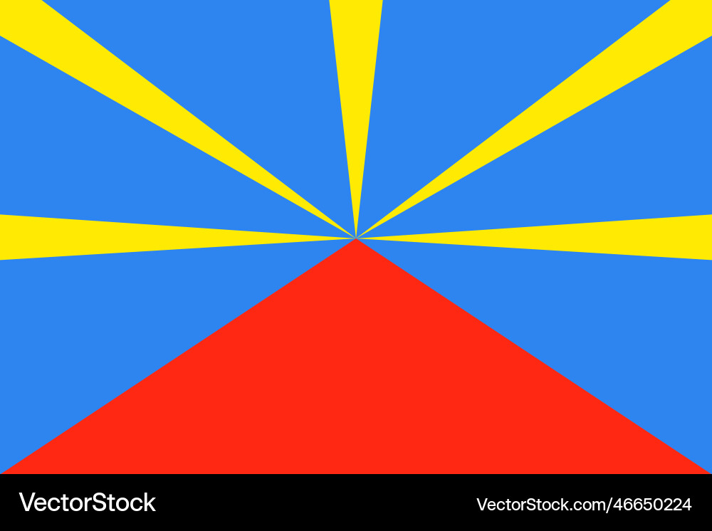 Flag of reunion Royalty Free Vector Image - VectorStock