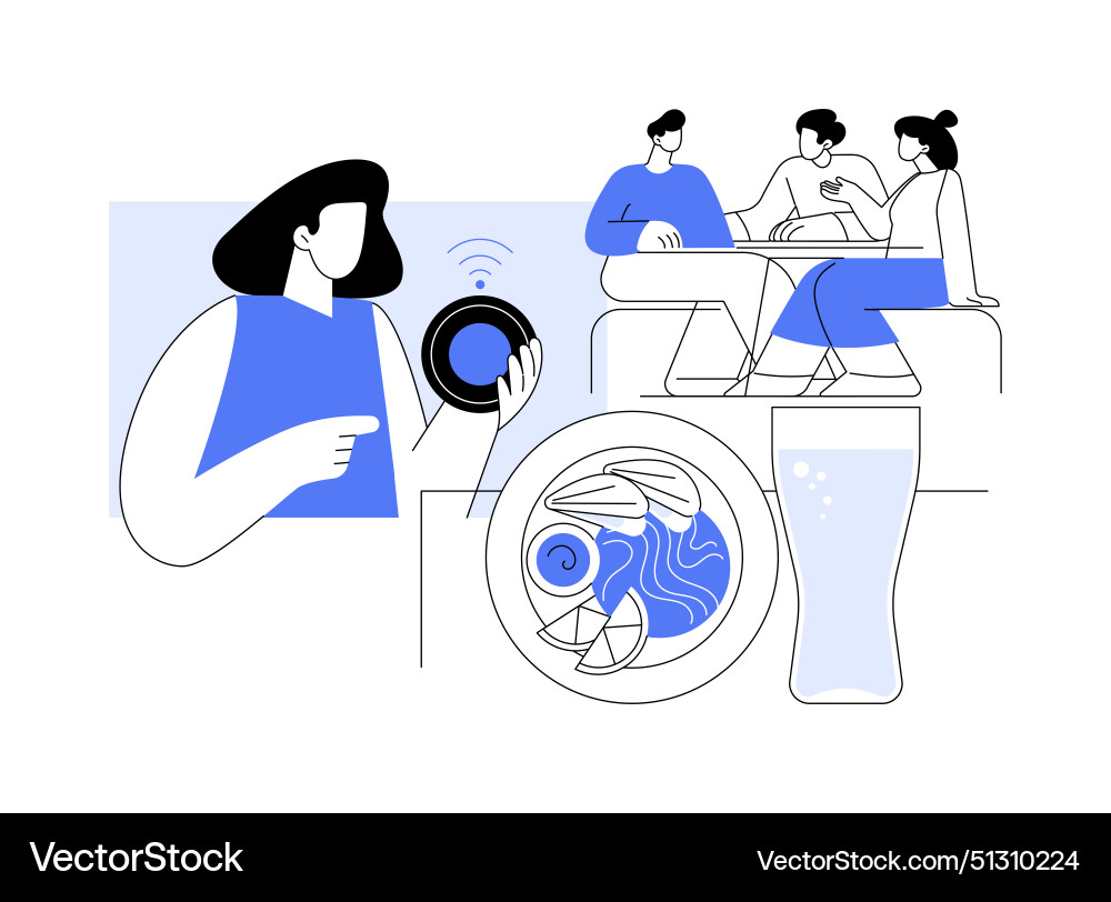 Guest call system isolated cartoon Royalty Free Vector Image